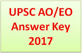 UPSC AO/EO Answer Key 2017 Check EO/AO EPFO Result & CUtoff Marks